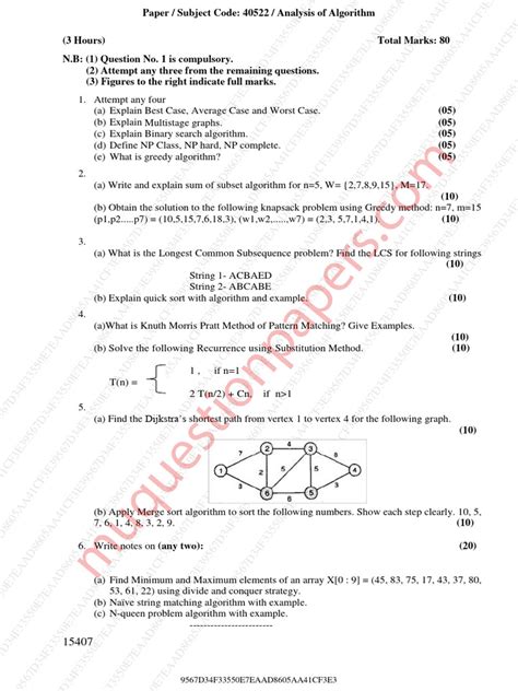 Be Computer Engineering Semester 4 2022 December Analysis Of Algorithmrev 2019 C