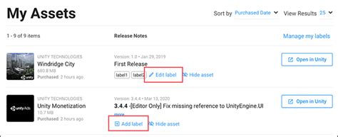 Unity 手册使用标签组织我的资源 Unity 文档