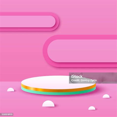 추상 렌더링 포디움 무대 받침대 플랫폼 컬러 3d 장면 은 광고 제품 디스플레이 벡터 디자인 스타일을 표시 3차원 형태에 대한 스톡 벡터 아트 및 기타 이미지 Istock