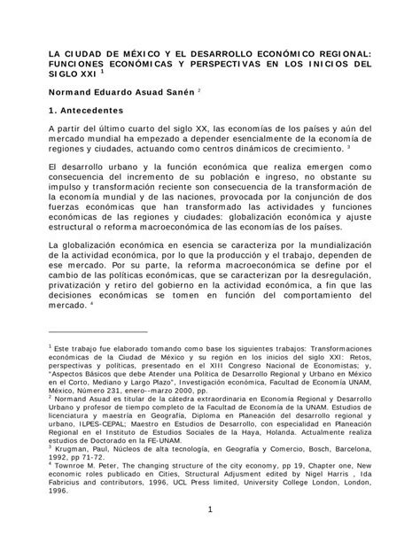 Pdf La Ciudad De Mxico Y El Desarrollo Economia Ciudad De