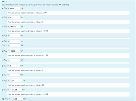Solved Week Question Using The Force Method Determine Chegg
