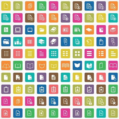 Premium Vector Document 100 Icons Universal Set