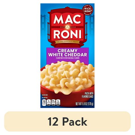 12 Pack Mac A Roni Pasta Mix Creamy White Cheddar 59 Oz Box Single Pack
