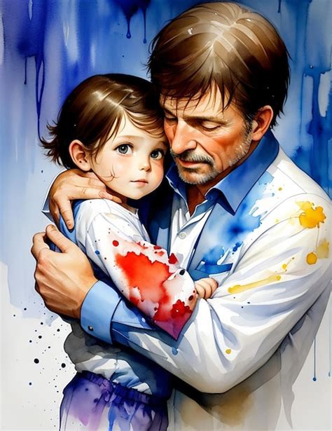 Foto Feliz D A Del Padre Con Padre E Hijo Abraz Ndose Ai Generativo Foto Premium