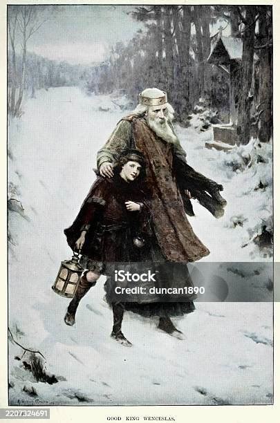 선한 왕 바츨라프 조지 셰리던 놀스 의 그림 이후 빅토리아 시대 미술 1890 년대 19 세기 1890 1899 년에 대한 스톡 벡터 아트 및 기타 이미지 Istock