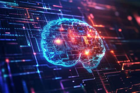 A Futuristic Cybernetic Interface Displaying Ai Generated Holographic