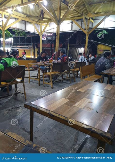 Night Atmosphere At A Coffee Cafe In Surabaya East Java Indonesia Editorial Photo Image Of