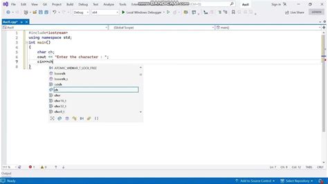 Write A C Program To Find Ascii Value Of A Character Youtube