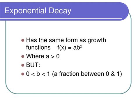 PPT 7 2 Exponential Decay PowerPoint Presentation Free Download ID 2567367