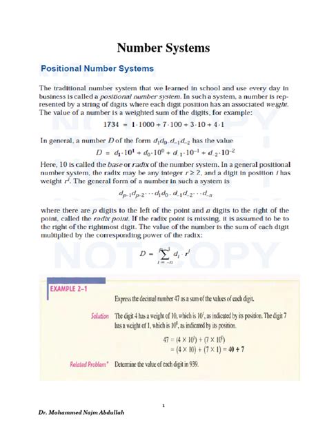 1number Systems Pdf Teaching Methods And Materials