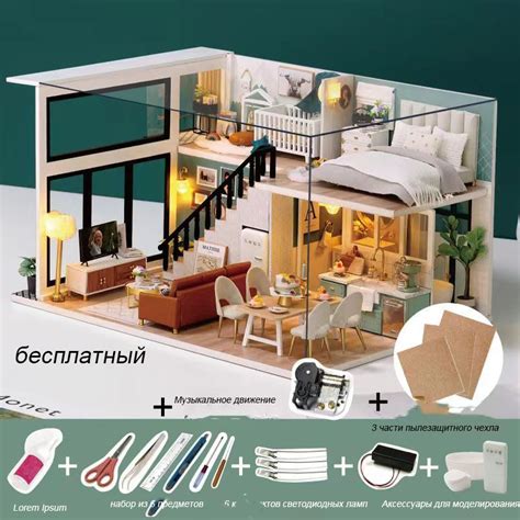 Diy миниатюрный мансардный кукольный домик реалистичные мини 3d деревянные игрушки ручной сборки