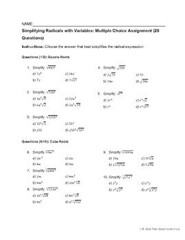 Simplifying Square Cube Root Radicals With Variables Virginia A