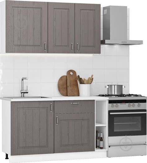 ᐉ Кухня модульна Грейд МС Мері без стільниці ЛДСП МДФ 1 4м дуб платиновий білий • Краща ціна