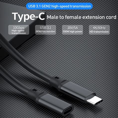 Hdmi K Usb Type C Extension Cable A W Fast Charge Gbps Data Cable For Laptop Usb C