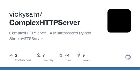 GitHub Vickysam ComplexHTTPServer ComplexHTTPServer A Multithreaded Python SimpleHTTPServer