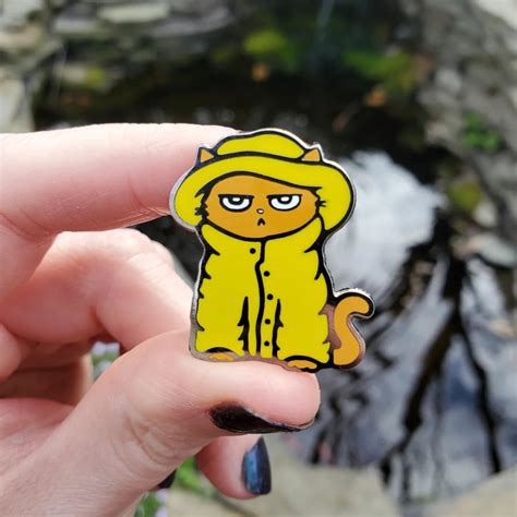 Kolorspun ☔️😾 Hes A Frumpy Little Guy Enamelpins Catpin Pincollector Raincoat