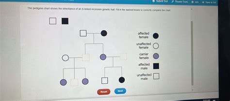 solved submit test reader tools info save and exit the pedigree chart