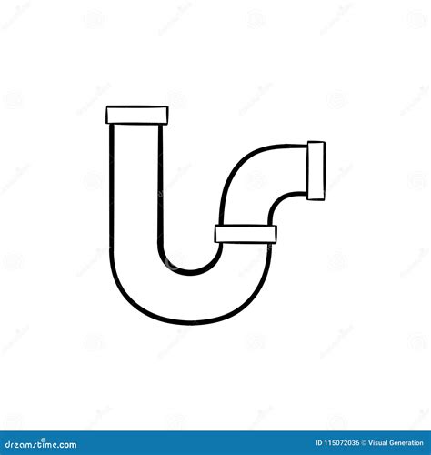 Water Pipe Hand Drawn Sketch Icon Stock Vector Illustration Of Element Conduit 115072036