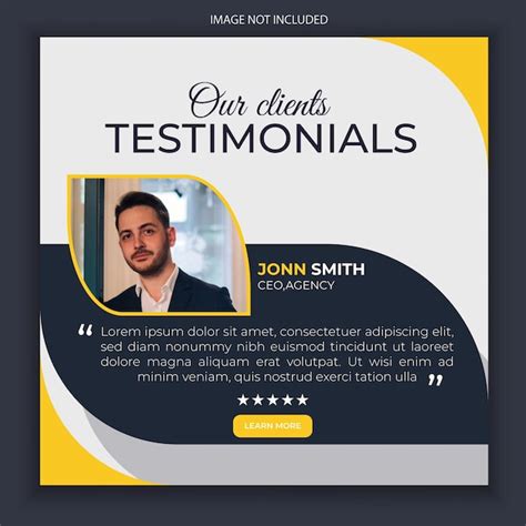 Premium Vector Minimal Customer Feedback Testimonial Banner Design Template