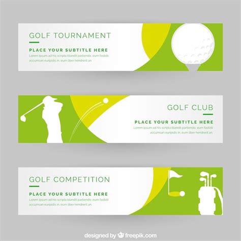 Golf Banner Premium Vector
