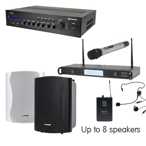 120w Classroom Sound System With Wall Cabinet Speakers For Schools And
