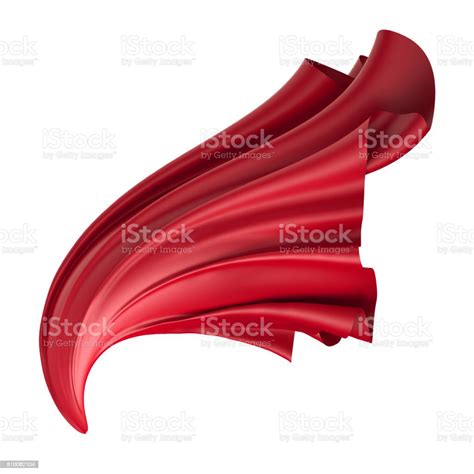 3d 렌더링 디지털 일러스트 레이 션 추상 접힌된 피복 비행 떨어지는 직물 급등 공개 빨간 커튼 직물 덮개에 고립 된 흰색 배경 걸친 의상에 대한 스톡 사진 및 기타 이미지