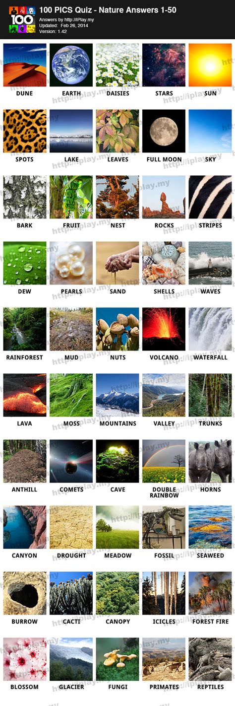 100 Pics Nature Pack Answers IPlay My