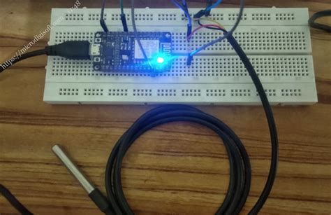 esp8266 nodemcu ds18b20 web server with mqtt