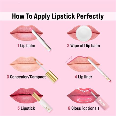How To Apply Lipstick Perfectly Infographic