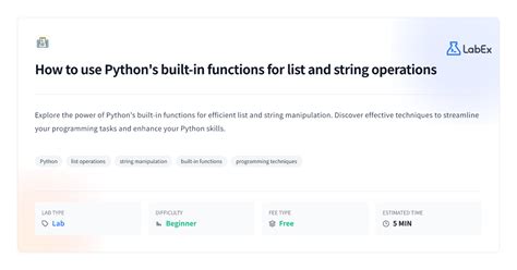 How To Use Pythons Built In Functions For List And String Operations