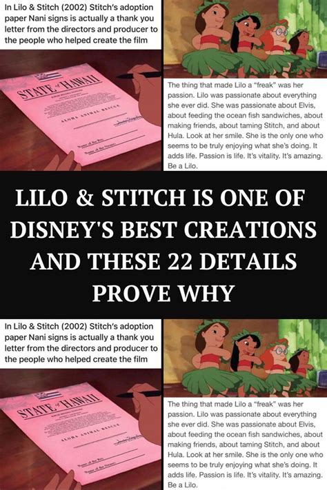 Lilo And Stitch Is One Of Disneys Best Creations And These 22 Details Prove Why Lilo And Stitch