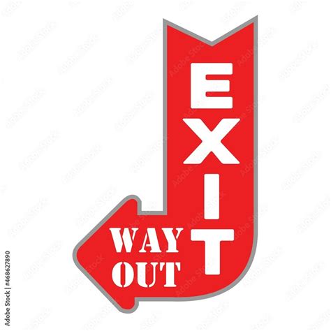 Exit Way Out Sign Vector Design Stock Vector Adobe Stock