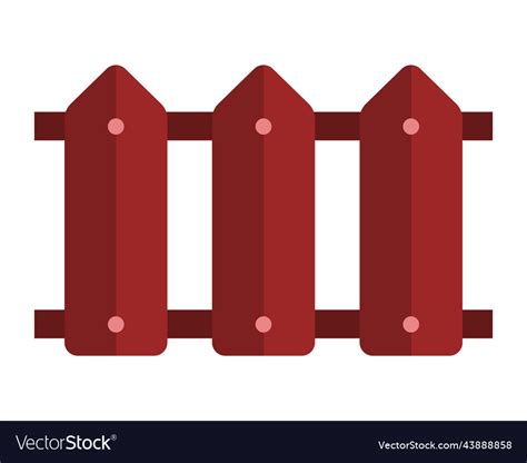 Wooden Fence Icon Royalty Free Vector Image Vectorstock