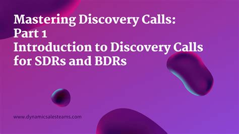 mastering discovery calls sdr bdr discovery calls