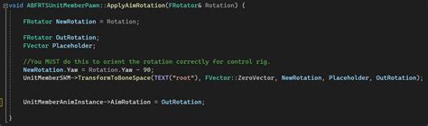 Difficulty Passing A Rotation Into Control Rig Via C Runrealengine