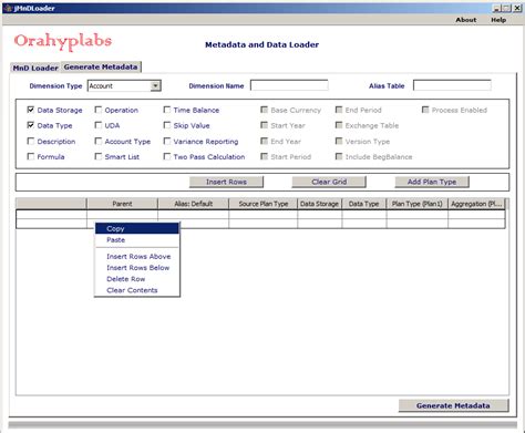 Graphical Data Loader For Hyperion Planning
