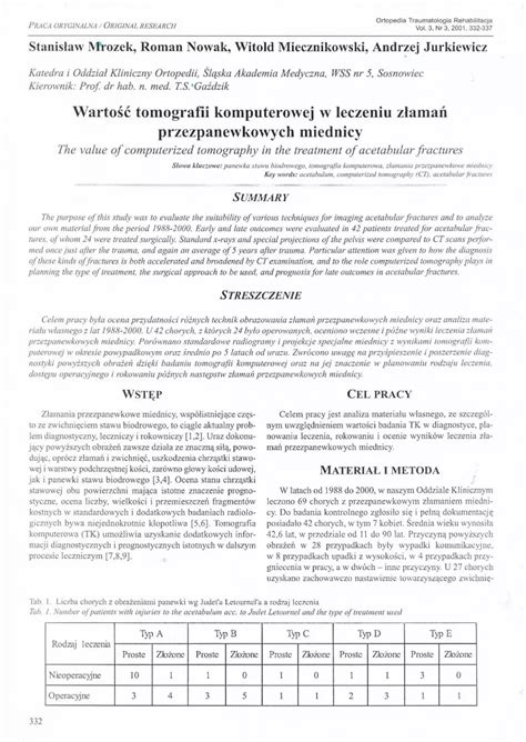 Pdf The Value Of Computerized Tomography In The Treatment Of Acetabular Fractures Dokumen Tips