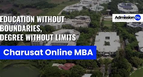 Charusat Online Mba Course Fees Eligibility Admission 2026