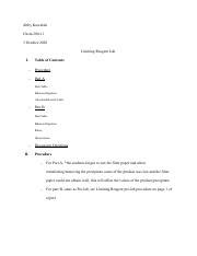 Experiment On Limiting Reagent Analysis In Chemistry Lab Course Hero