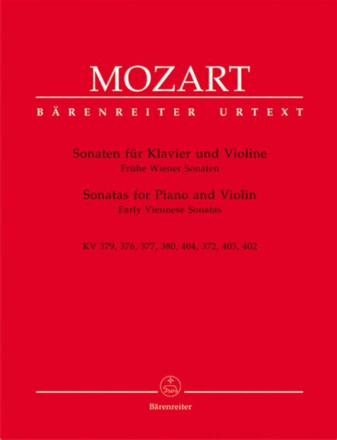 Mozart Sonatas For Violin And Piano Vivo Music