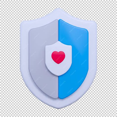 Premium Psd Shield Secure 3d Icon Isolated