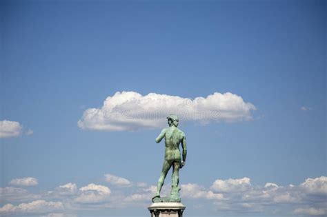 A View From The Back Of Bronze Statue Of David In The Piazzale