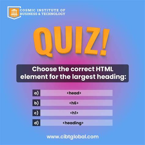 Cosmic Institute Of Business And Technology On Linkedin Quiz Comment Quiz Html Programming