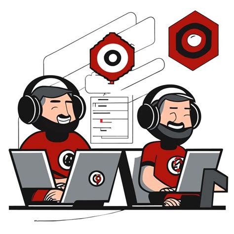 premium vector virtual comedy connection programmers and their