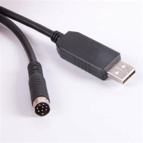 Plc Programming Cable 1761 Cbl Pm02 Usb Db9 To 8 Din Rs232 Serial Cable For Allen Bradley Plc