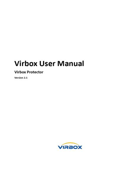 User Manualvirbox Protector Pdf Software Personal Identification Number