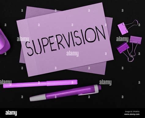 Sign Displaying Supervision Word For Monitoring And Coordinating The Plant Operations Stock
