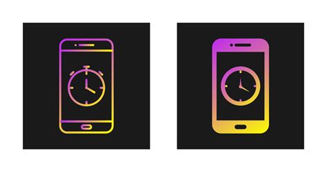 Clock App Vector Icon Vector Art At Vecteezy