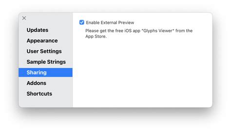 Sharing — Glyphs Handbook