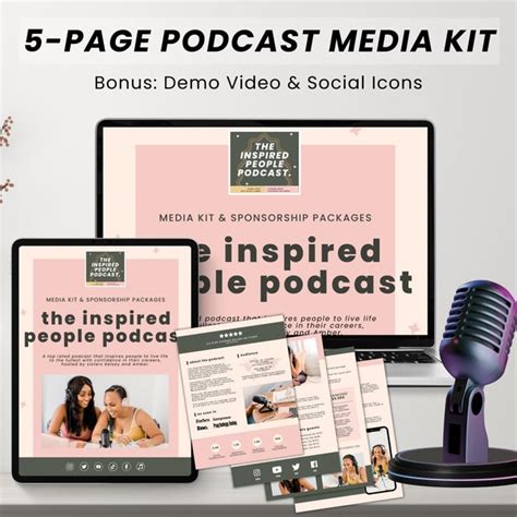 Podcast Media Kit Template Etsy